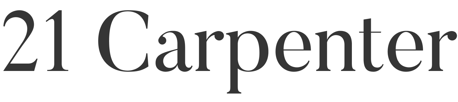 21 Carpenter